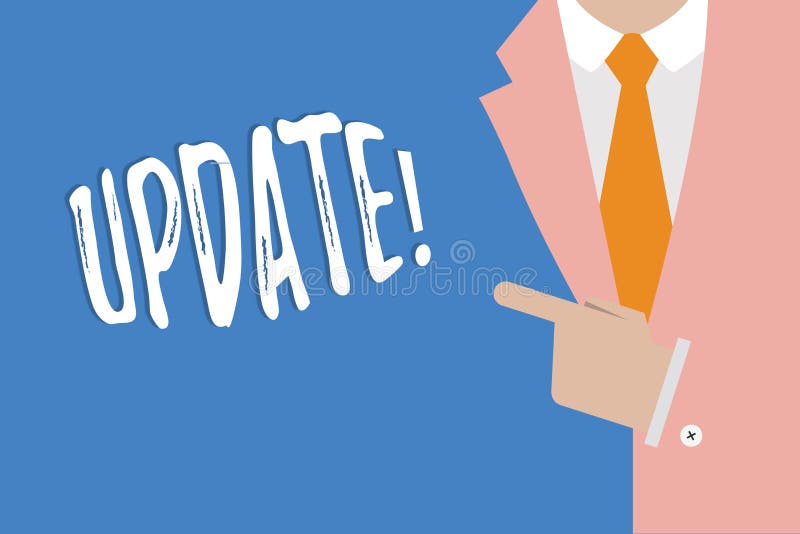 Handwriting Text Writing Update. Concept Meaning Up To Date Make ...