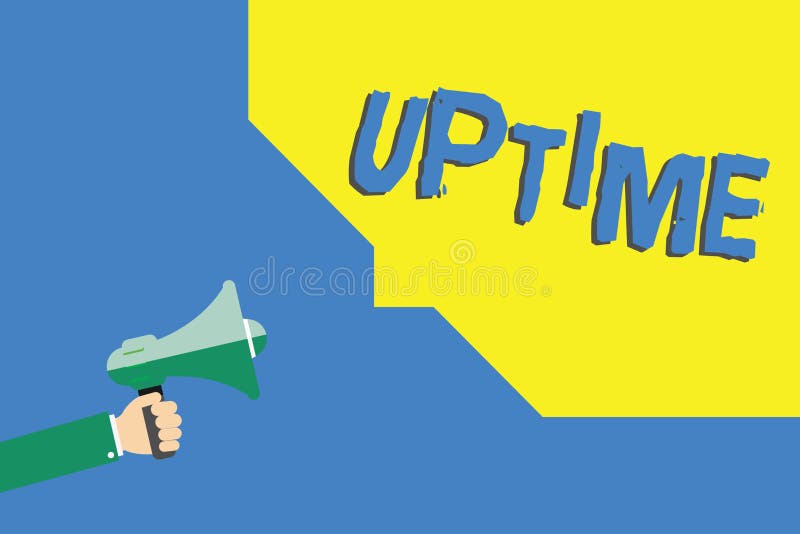 Handwriting Text Writing Uptime. Concept Meaning Time during Which ...