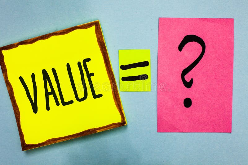 Handwriting Text Writing Value. Concept Meaning Something or Someone ...