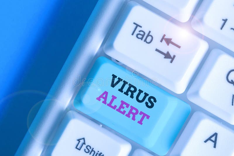 Handwriting Text Writing Virus Alert. Concept Meaning Message Warning ...