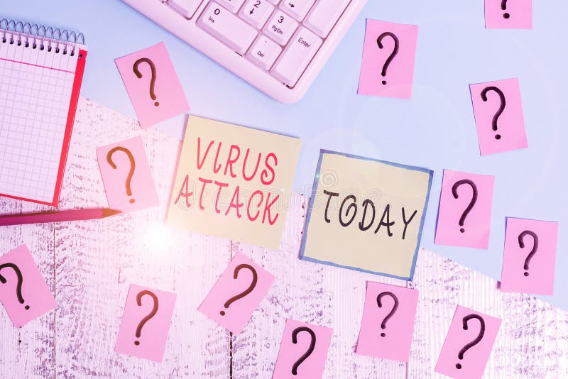 Handwriting Text Writing Virus Attack. Concept Meaning Malicious ...