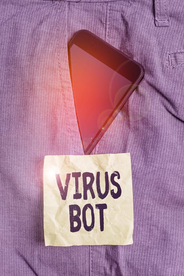 Handwriting Text Writing Virus Bot. Concept Meaning Malicious ...