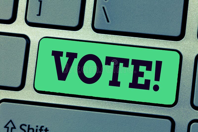 Handwriting Text Writing Vote. Concept Meaning Formal Indication Choice ...