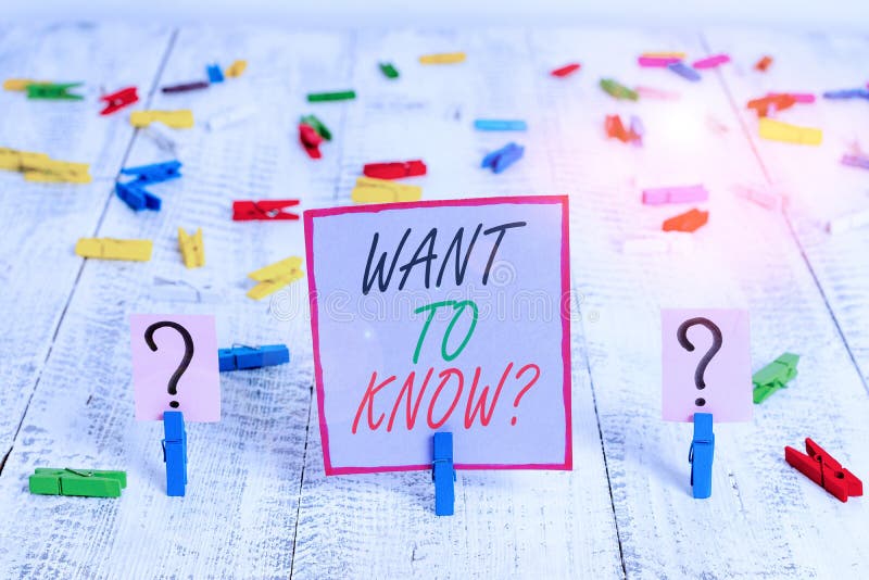 Handwriting Text Writing Want To Know Question. Concept Meaning Request ...