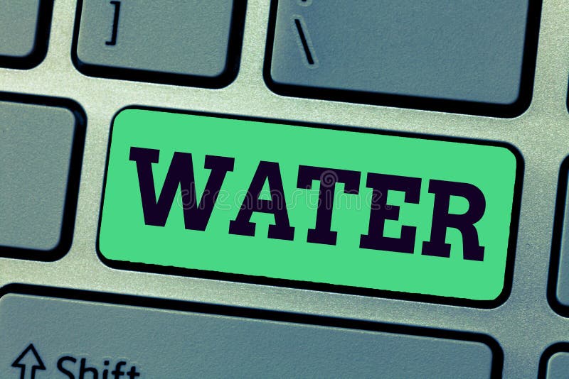 Handwriting Text Writing Water. Concept Meaning Colourless Transparent ...