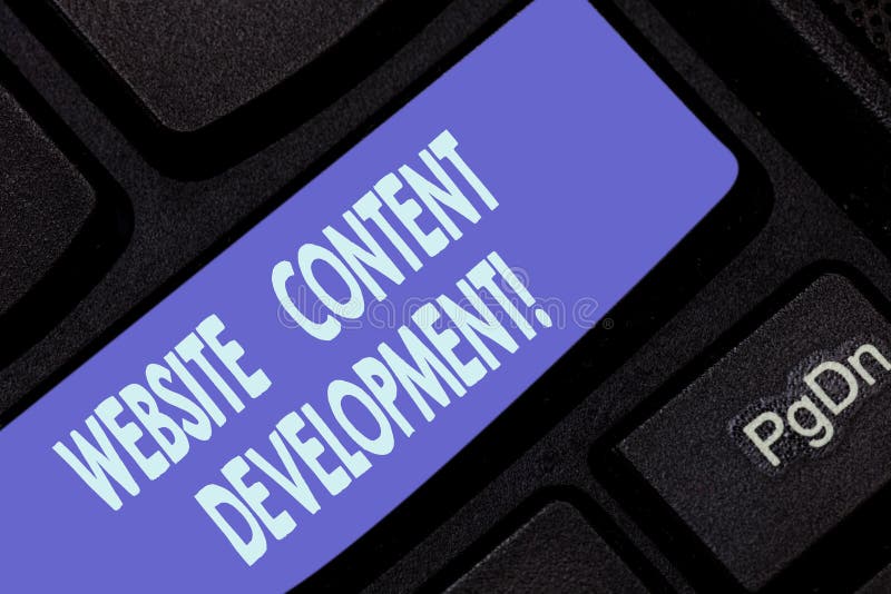 Handwriting Text Writing Website Content Development. Concept Meaning ...