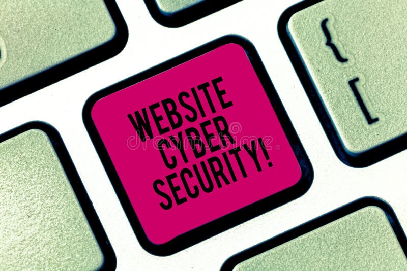 Handwriting Text Writing Website Cyber Security Concept Meaning Protecting Computer Or Data
