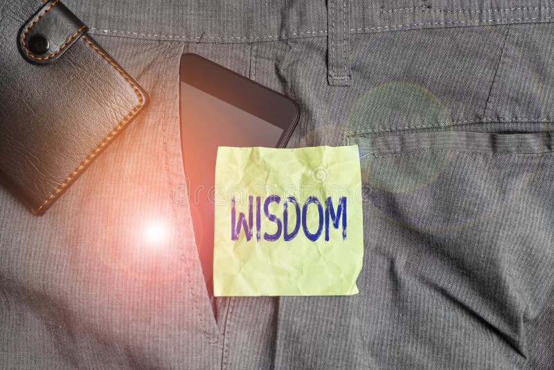 Handwriting Text Writing Wisdom. Concept Meaning Quality Having ...