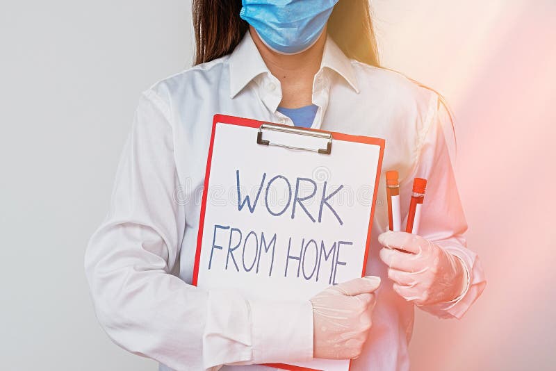 Handwriting Text Writing Work from Home. Concept Meaning Communicating ...