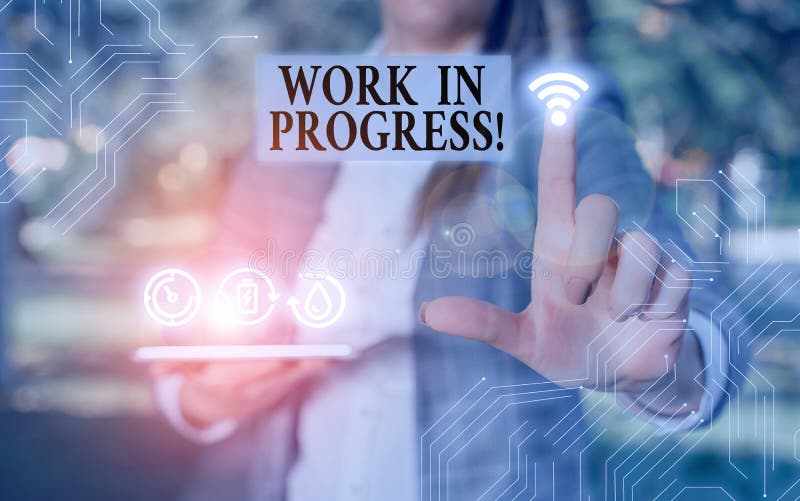 Handwriting Text Writing Work in Progress. Concept Meaning Unfinished ...