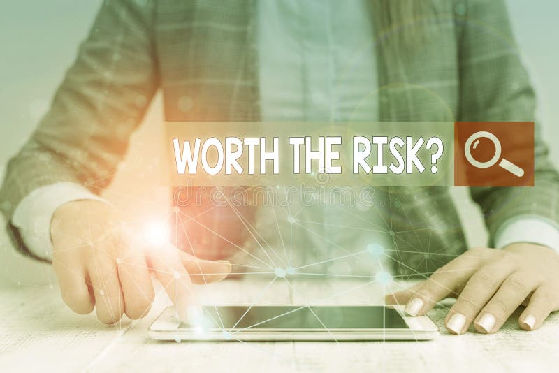 Handwriting Text Writing Worth the Risk Question. Concept Meaning ...