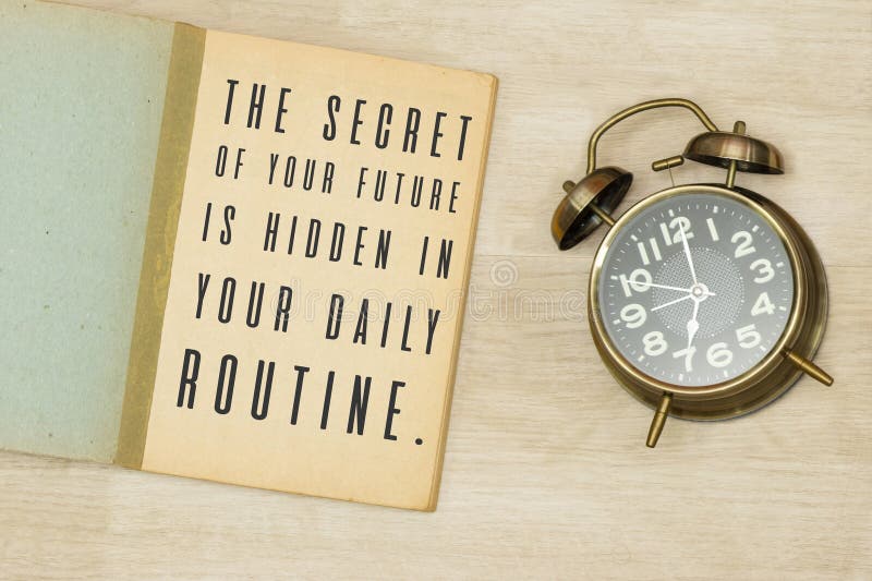 Handwriting Text Writing Your daily Routine Matters on Notebook Stock ...