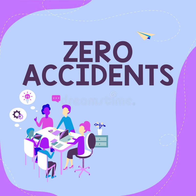 Text Sign Showing Zero Accidents. Business Overview Important Strategy ...