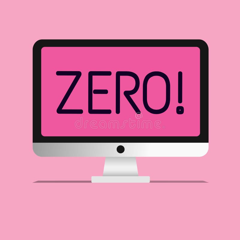 Handwriting Text Zero. Concept Meaning No Quantity or Number Nought ...