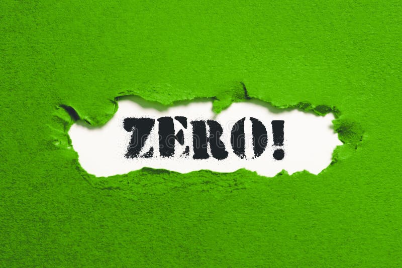 Handwriting Text Zero. Conceptual Photo No Quantity or Number Nought ...