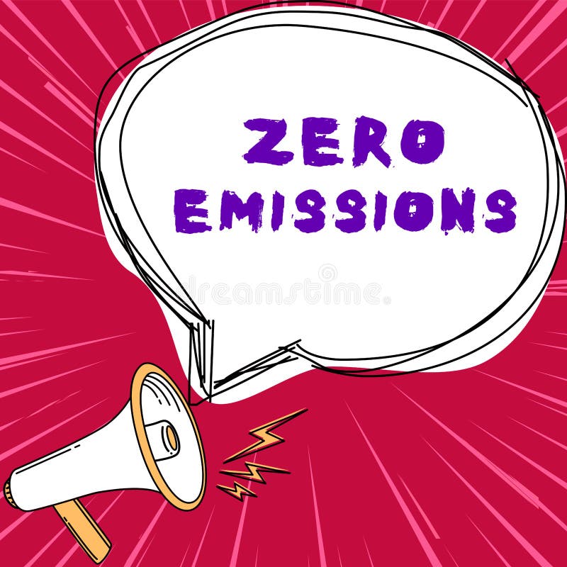 Handwriting Text Zero Emissions. Internet Concept Emits No Waste ...
