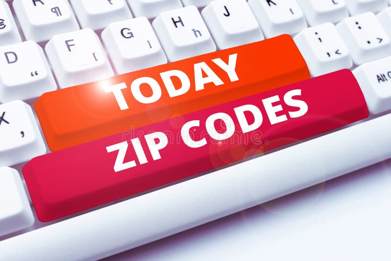 Handwriting Text Zip Codes. Internet Concept Numbers Added To a Postal ...