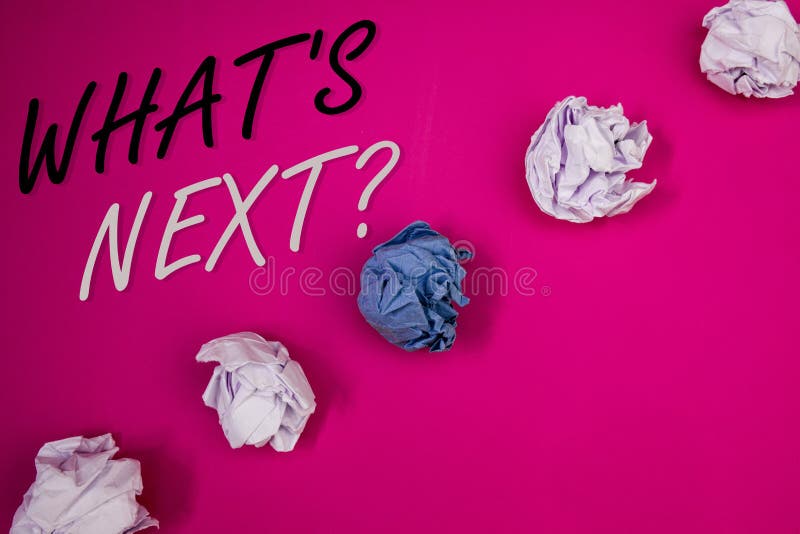 Handwriting Text Writing What is Next Question. Concept Meaning ...