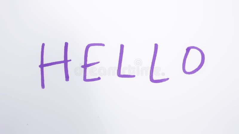Handwriting Word Hello stock photo. Image of meaning - 102887016