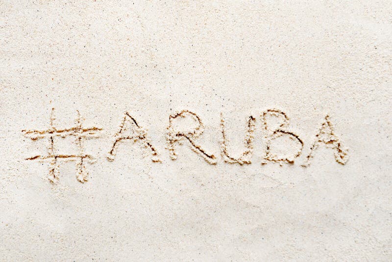 Aruba Handwriting Text on Golden Paint Brush Stroke Stock Image - Image ...