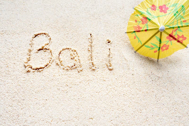 Handwriting words `Bali` stock image. Image of coast - 173646191