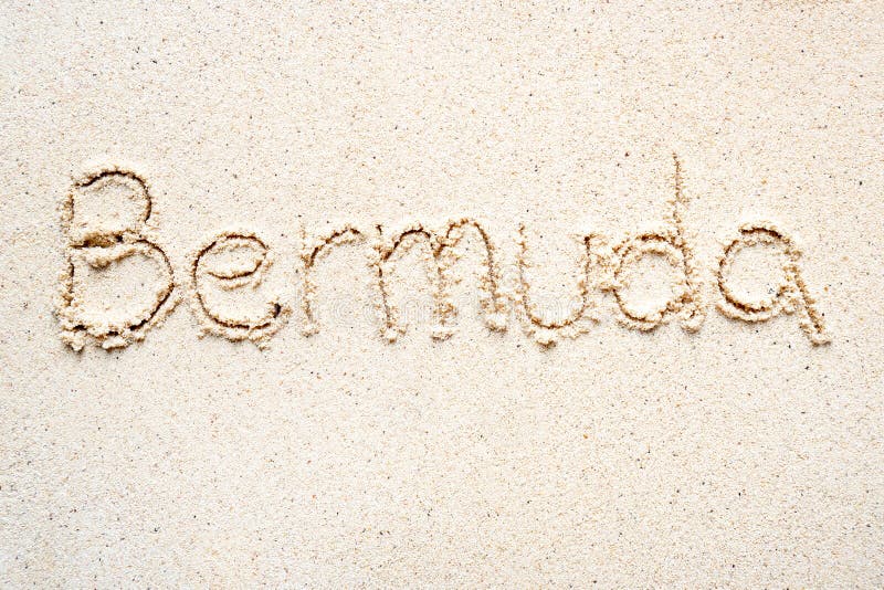 Handwriting Words `Bermuda` Stock Image - Image of coastline, frame ...