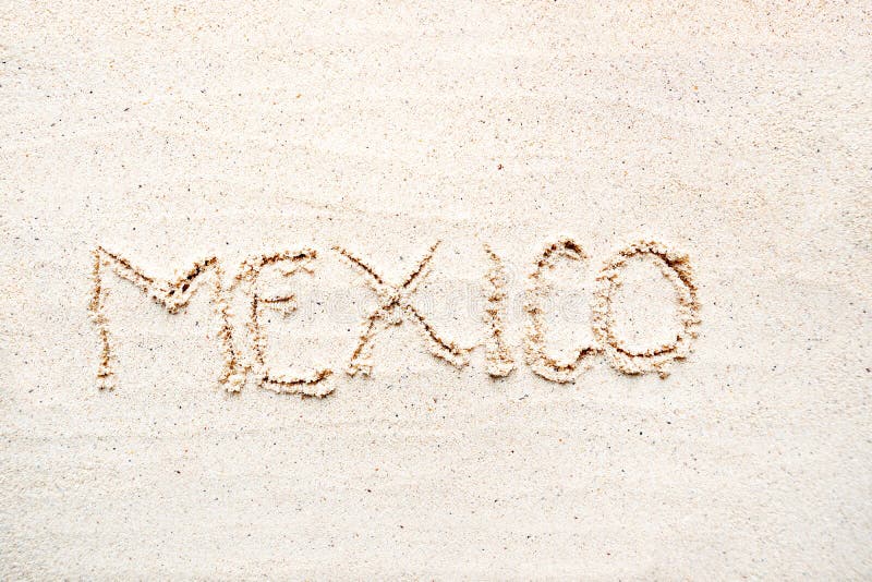 Handwriting words `Mexico` stock photo. Image of ocean - 173448324