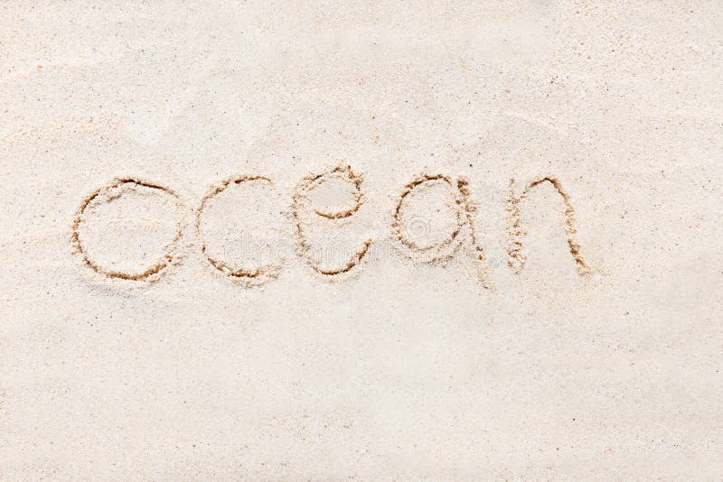 Handwriting words `ocean` stock photo. Image of shore - 172947812