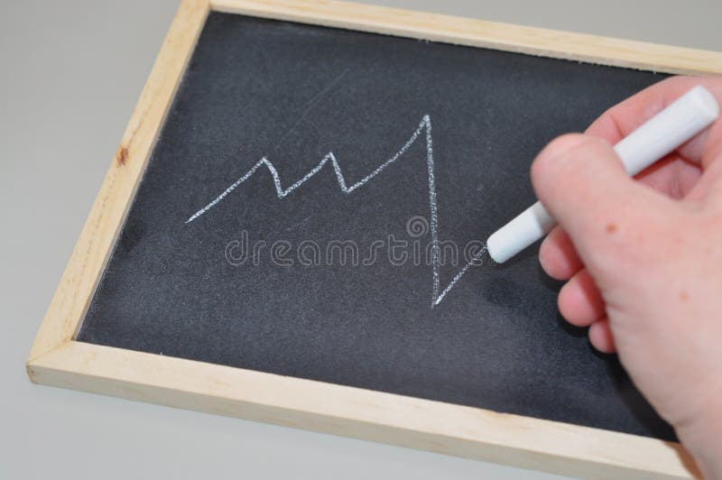 Handwritte Chart on the Board Stock Image - Image of brand, business ...