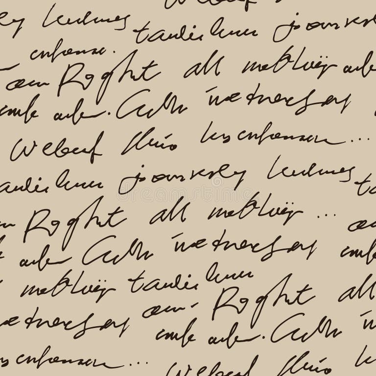 Handwritten Abstract Text Illustration, Vector Script Background Stock ...