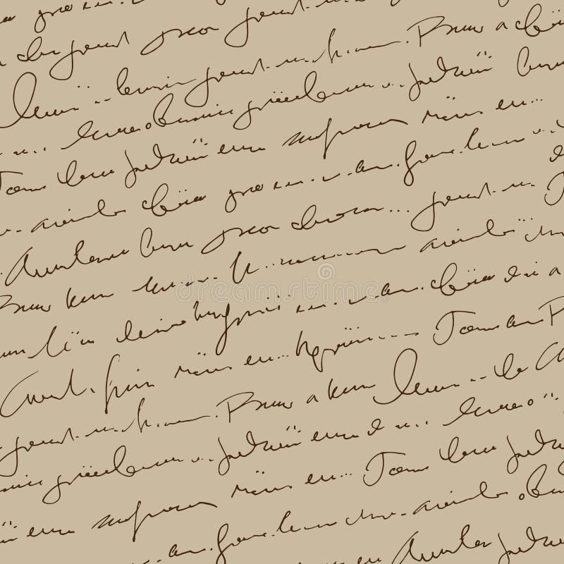 Handwritten Abstract Text. Seamless Pattern. Vector Illustration for ... Handwritten Abstract Text. Seamless Pattern. Vector Illustration for ...