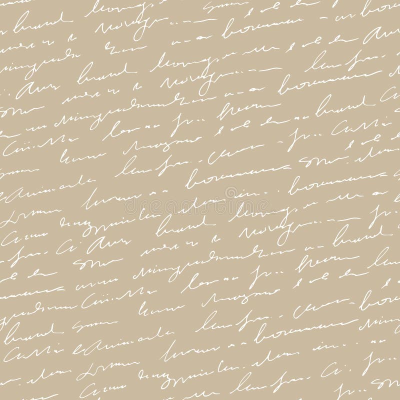 Handwritten Abstract Text Seamless Pattern Stock Vector - Illustration ...