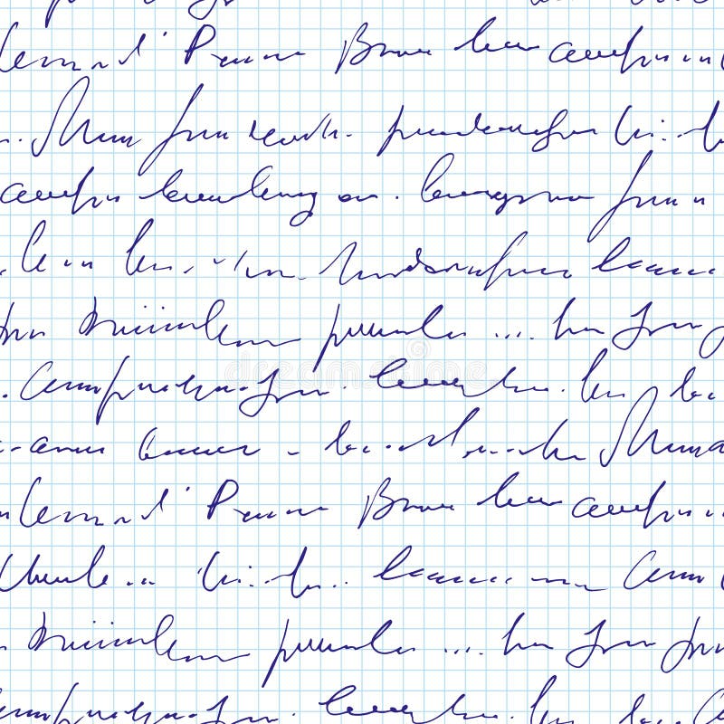 Handwritten Abstract Text Vector Seamless Pattern Stock Vector ...