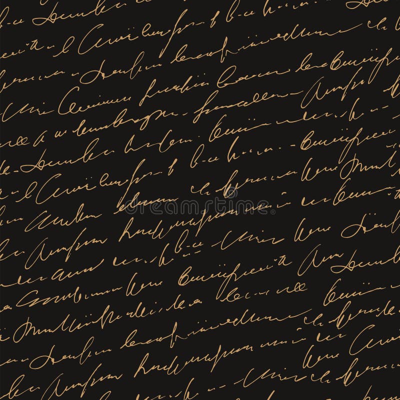 Handwritten Abstract Text And Numbers Vector Seamless Pattern Vector