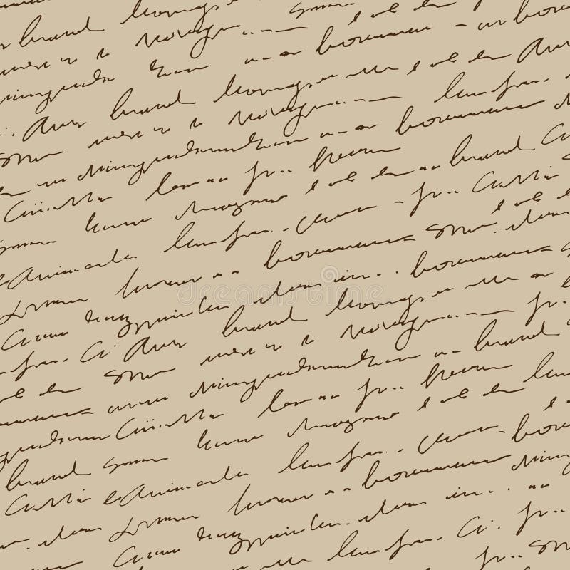 Handwritten Abstract Text Seamless Pattern, Script Background Stock ...