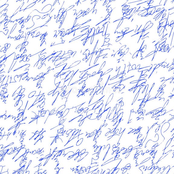 Handwritten Abstract Text. Seamless Pattern. Vector Illustration for ...