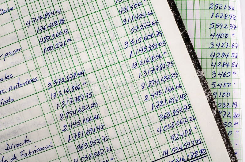 Handwritten accounting stock image. Image of business - 50872395