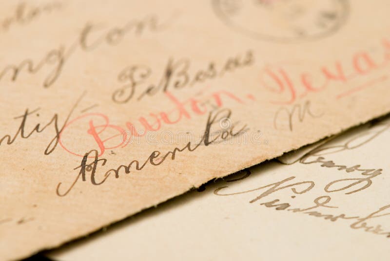 Handwritten Address on Envelope Stock Image - Image of envelope, postal ...