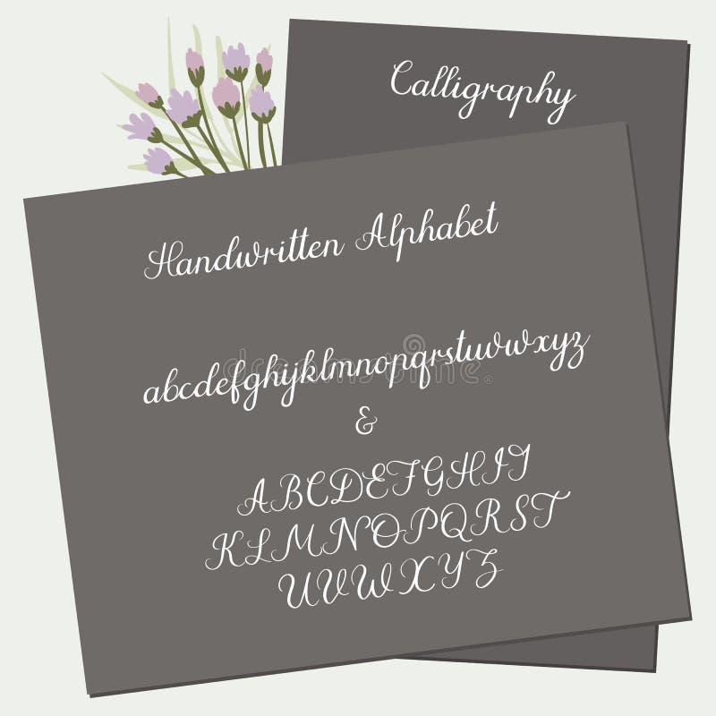 Handwritten Alphabet. Modern Calligraphy. Uppercase, Lowercase Letters ...