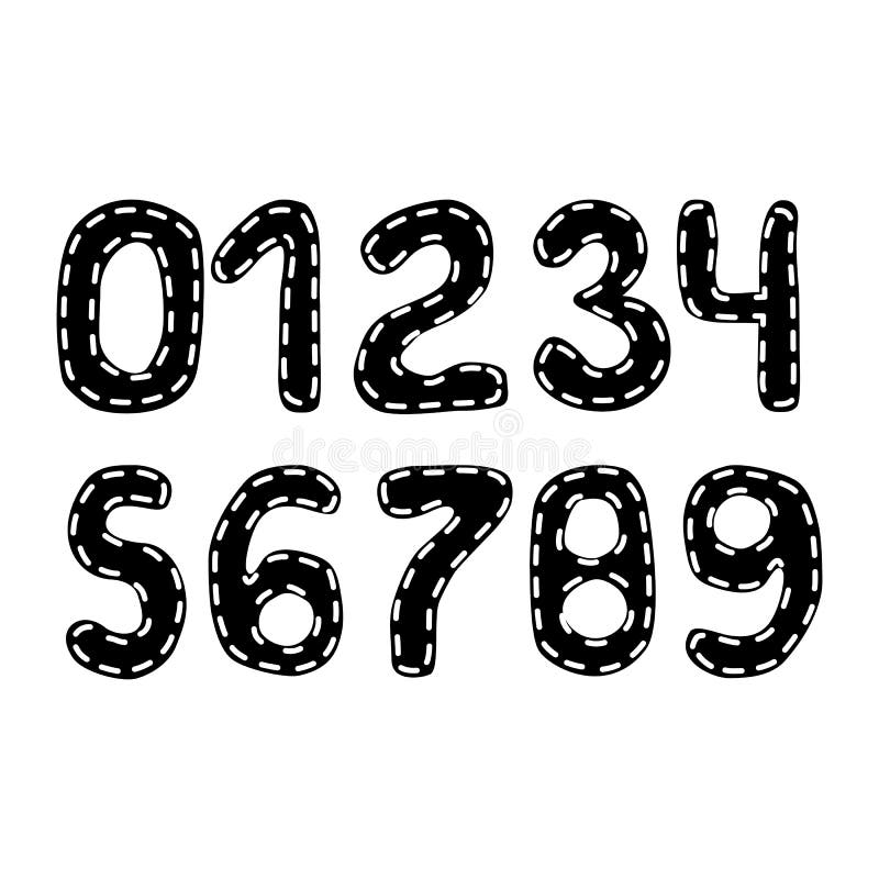 Handwritten Calligraphy Font Letters, Numbers Stock Vector ...