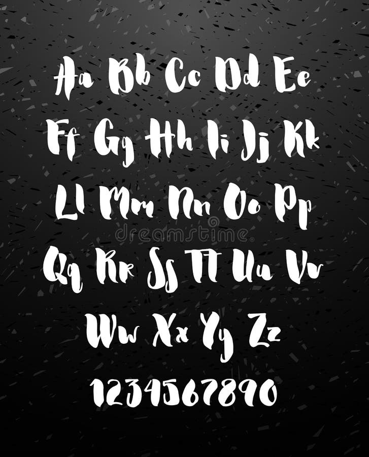 Handwritten Brush Style Modern Cursive Font on Chalkboard Background ...
