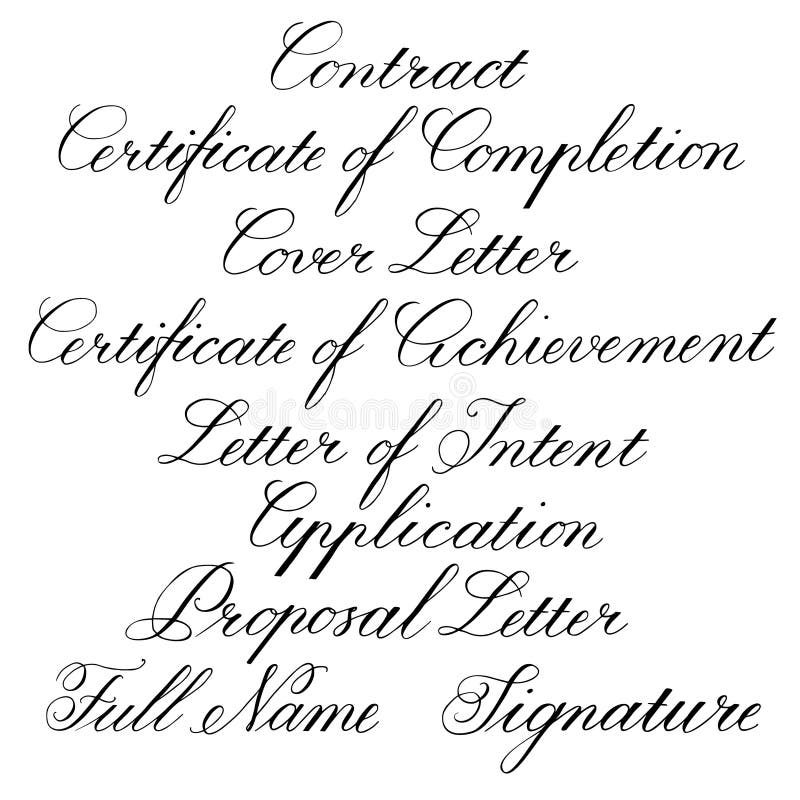 Calligraphic Taglines Stock Illustrations – 1 Calligraphic Taglines ...