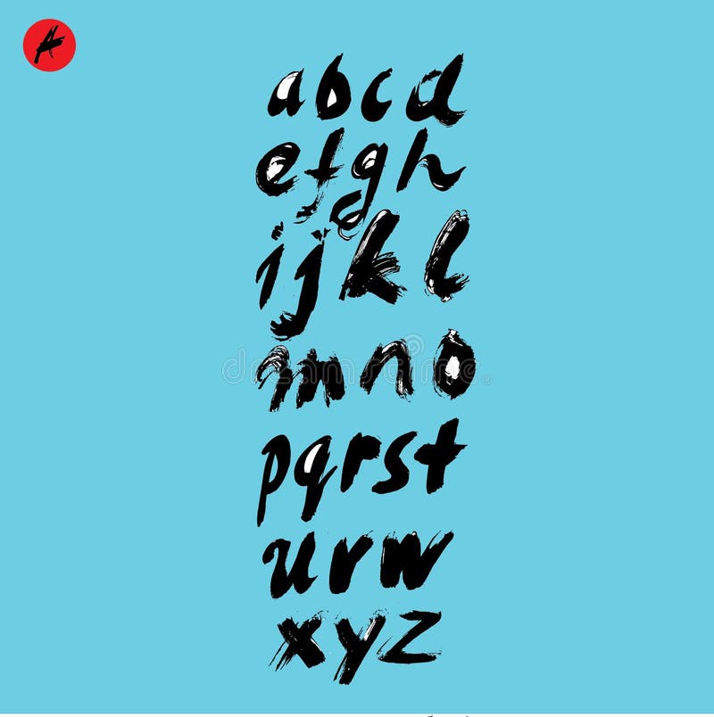 Handwritten Calligraphic Vector Alphabet. Stock Vector - Illustration ...