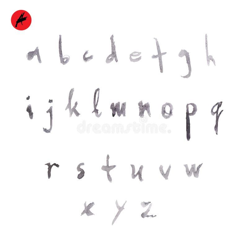 Handwritten Calligraphic Vector Alphabet. Stock Vector - Illustration ...