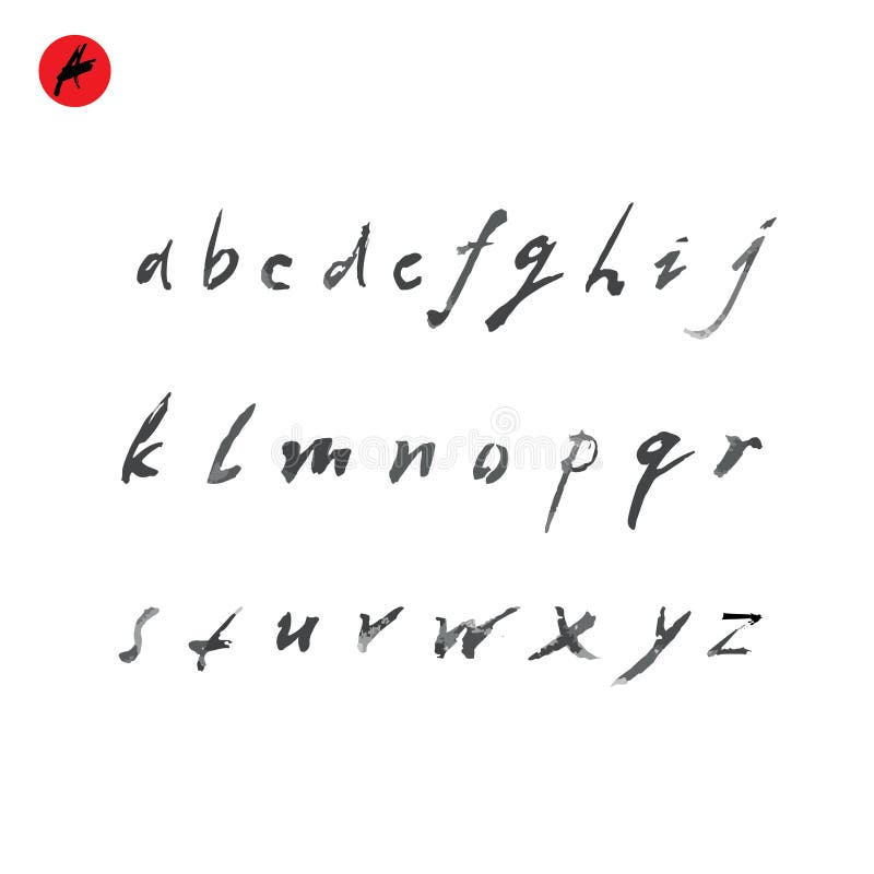 Handwritten Calligraphic Vector Alphabet. Stock Vector - Illustration ...