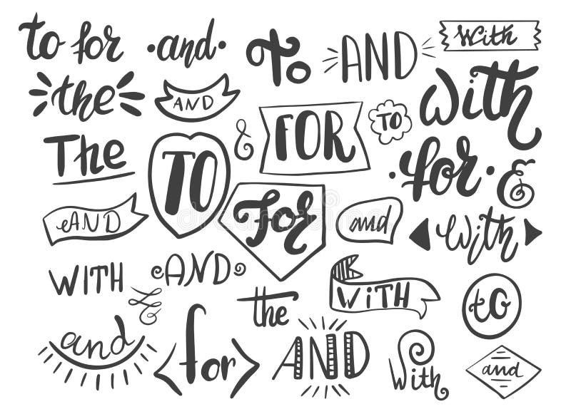 Handwritten Catchwords and Collection of Different Conjunctions ...