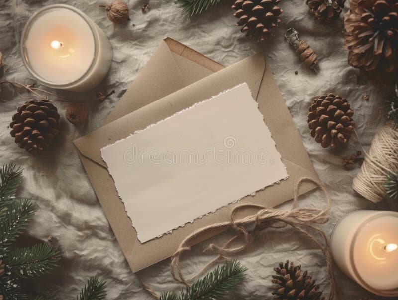 Handwritten Christmas Greeting Card Stock Image - Image of homemade ...