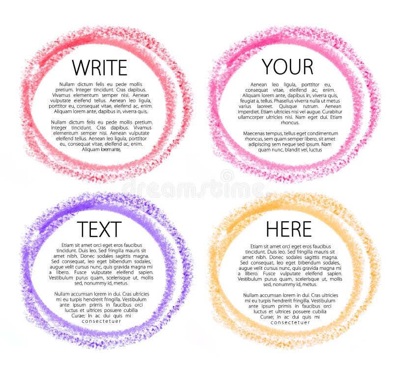 Handwritten Circle Variations Stock Vector - Illustration of learning ...