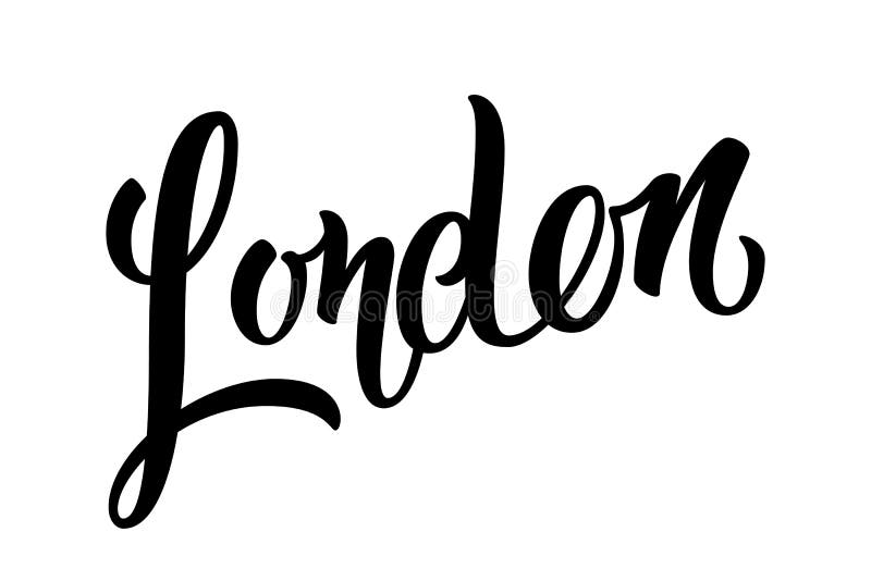 Handwritten City Name. Hand-lettering Calligraphy. London. Handmade ... Handwritten City Name. Hand-lettering Calligraphy. London. Handmade ...