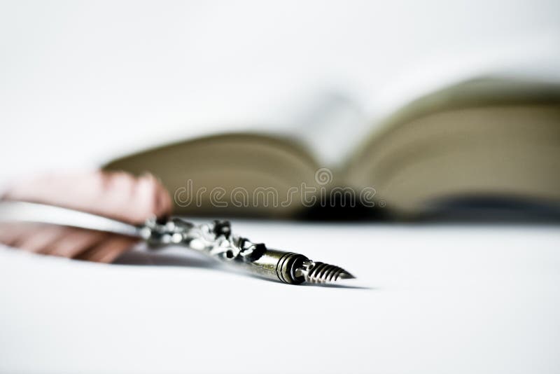 A Handwritten Diary and an Ancient Ink Pen Stock Image - Image of ...